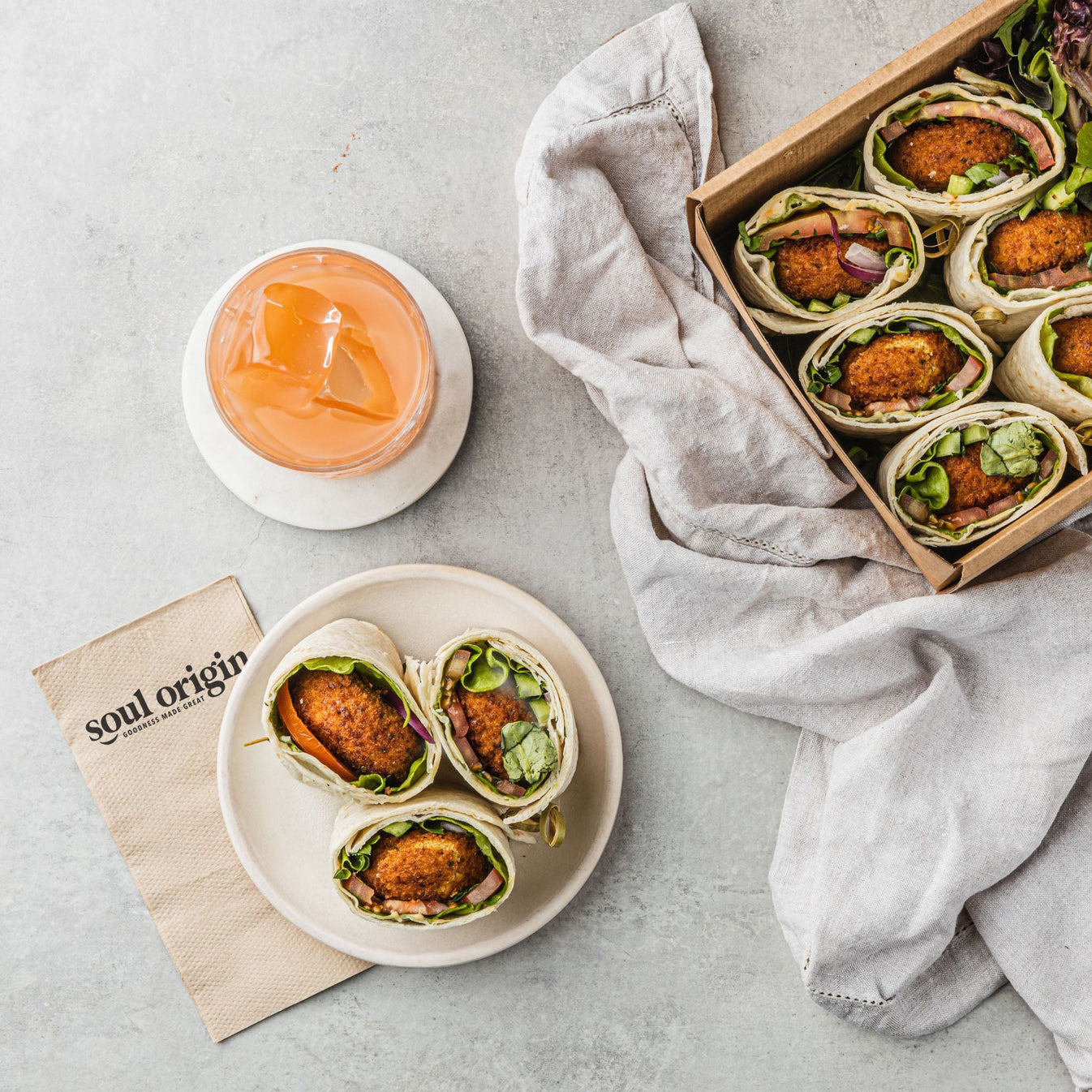 Soul Origin Falafel Wrap Platter (24 pieces) – SO Catering AU
